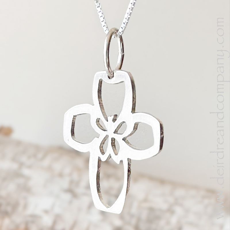 Handmade Christian Gifts - Butterfly Cross Necklace in Sterling ...